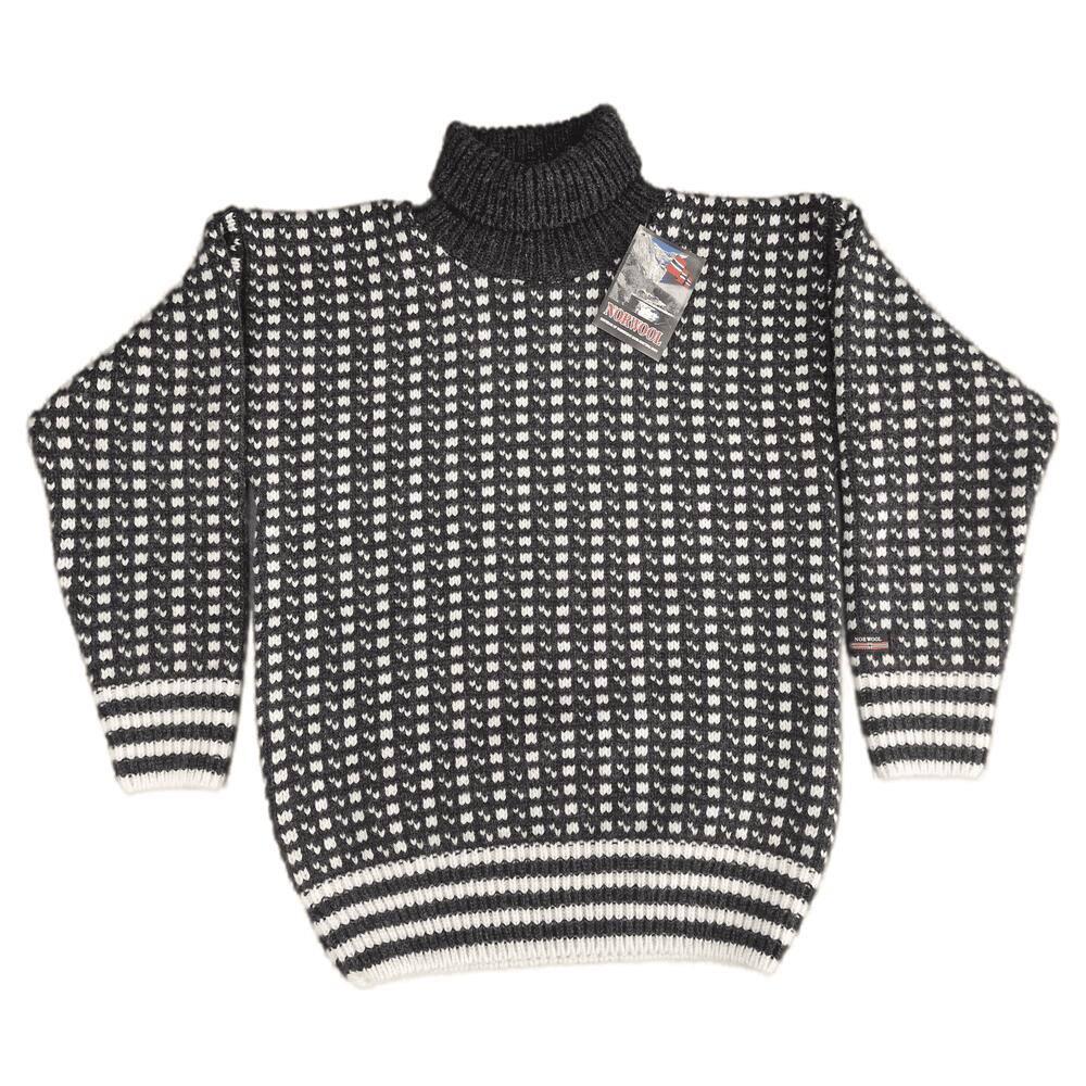 Islandsk sweater Koks/mønster 100% uld - Uldtrøjer og Windbreakere ...